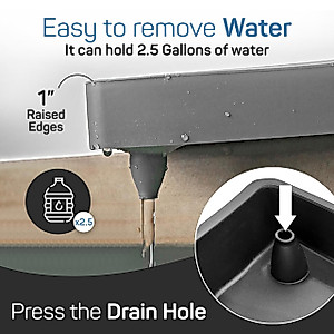 Under Sink Waterproof Mat, Under Sink Mats For Kitchen Cabinet and Bathroom Under The Sink Mats, 34" * 22" Black Silicone Under Sink Liner, Easy to Clean, Drain, and Can hold up to 3.5 Liters of water