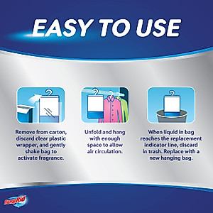 DampRid Pure Linen Hanging Moisture Absorber, 16 oz., 3 Count (Pack of 1) - Eliminates Musty Odors for Fresher, Cleaner Air, Ideal for Closet, 14% More Moisture Absorbing Power*