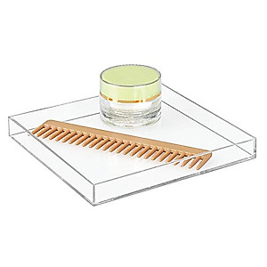 iDesign Clarity BPA-Free Plastic Customizable 4-Piece Organizer, 6.5" x 6.5" x 4.53"