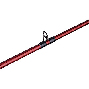 Berkley 6’6” Cherrywood HD Casting Rod, One Piece Spinning Rod, 8-17lb Line Rating, Medium Rod Power, Fast Action, 1/4-3/4 oz. Lure Rating, Red