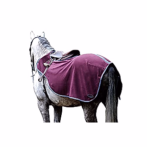 Weatherbeeta Fleece Exercise Sheet - Maroon/Grey/White - Small