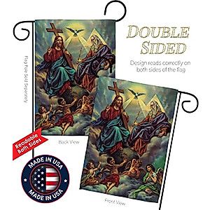 Ornament Collection The Holy Trinity Garden Flag Religious Faith Hope Grace Peace Dove Christian Religion Easter House Decoration Banner Small Yard Gift Double-Sided, Made in USA