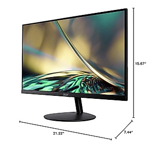 Acer SB242Y Hbi 23.8" Full HD (1920 x 1080) Zero-Frame Gaming Office Monitor | AMD FreeSync Technology | Ultra-Thin Stylish Design | 100Hz | 1ms (VRB) | Low Blue Light | Tilt | HDMI & VGA Ports