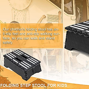 5 inch Portable Folding Step Stool, Portable Lightweight Anti-Skid Stepping Stool for Pregnant and Seniors, Non-Slip Textured Grip Surface, Great for Kitchen, Toilet, Bathroom, Bedroom, Camping ect