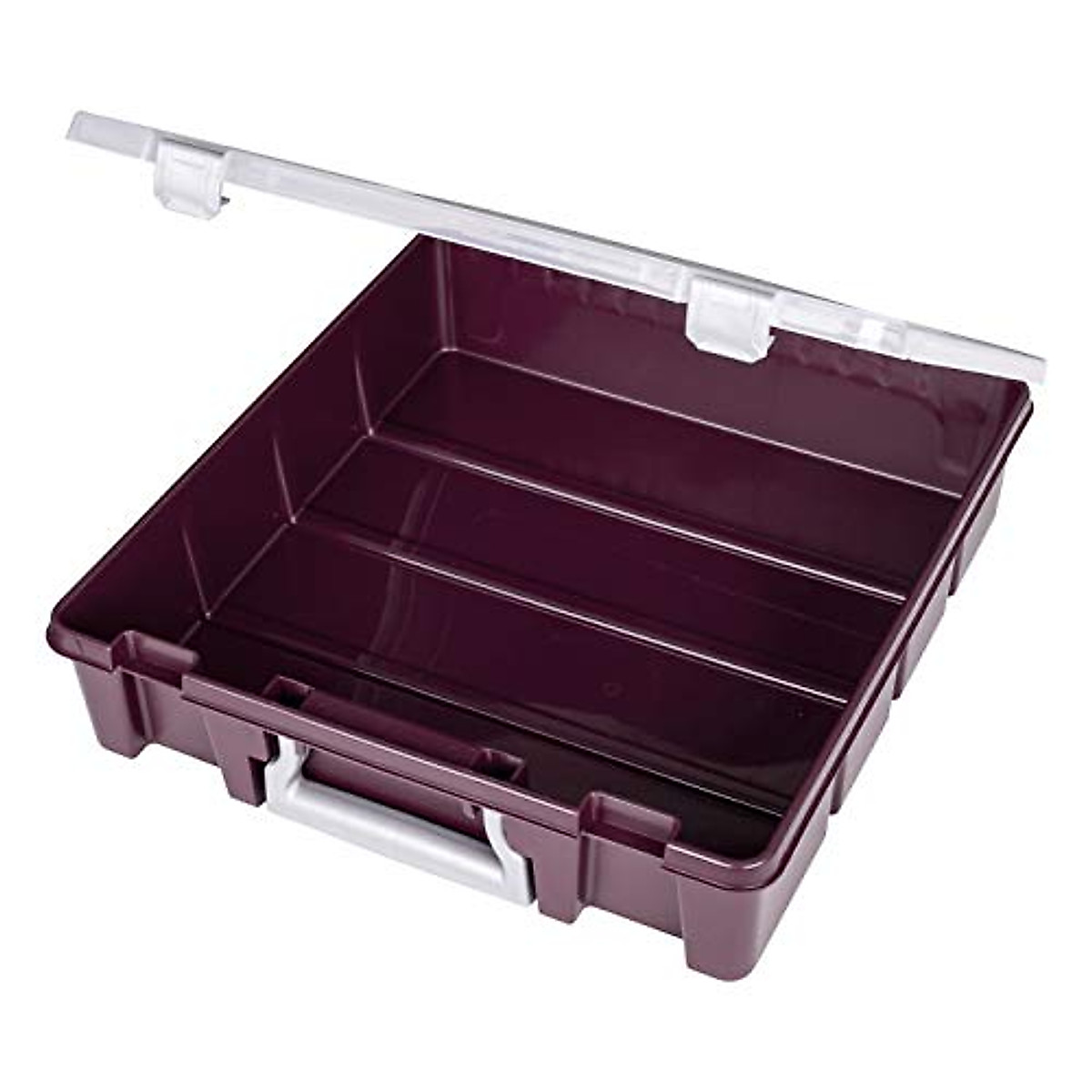 AB Designs 6955ABDP Super Satchel 1-Compartment Open Core, Stackable Home Storage Organization Container, Plum