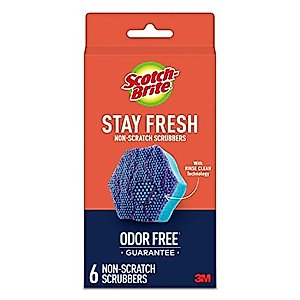 Scotch-Brite Scrub Dots Advanced Non-Scratch Scrubbers, 6 Scrub Sponges