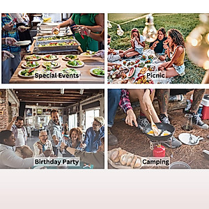 COMPOSTABLE 7 inch [125 pack] PLATES Biodegradable Disposable Party Plates for Weddings, Birthday, Picnic, Camping, Household, Kids, Corporate and more