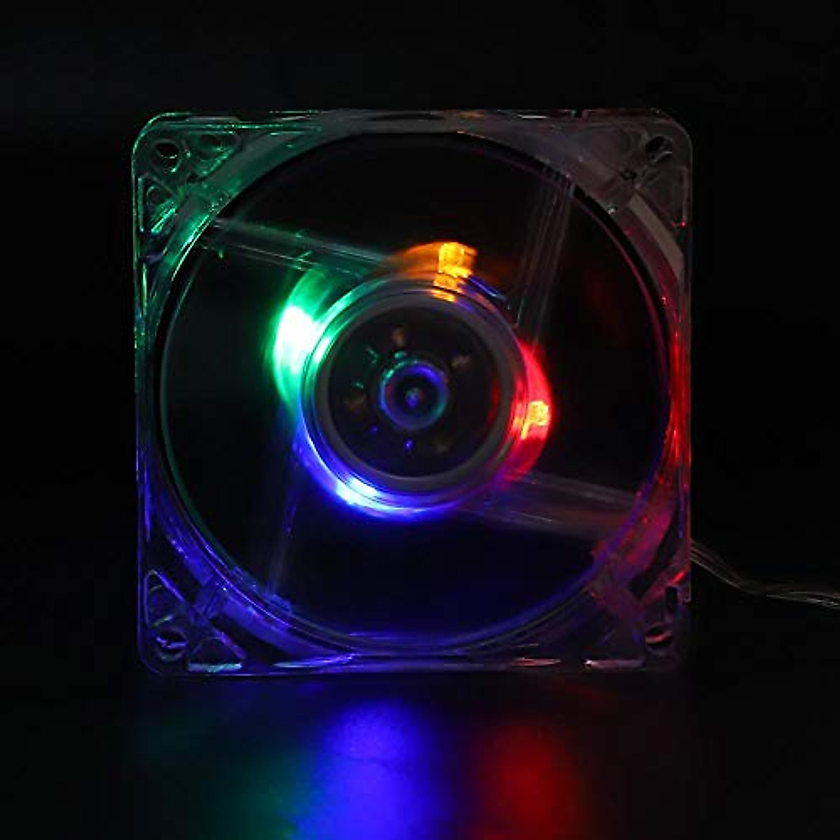 TOPINCN Hamster Cooling Fan Colorful Small Pet Summer Cooling Fan Acrylic Guinea Pig Cage Cooling Fan for Small Pet to Keep Summer Cool