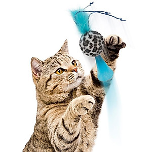 Petlinks HappyNip Playful Popper Pop Up Spring Cat Toy - Blue, One Size