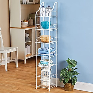 Collections Etc Lovely 7 Tier Decorative Metal Scrollwork Design Shelf
