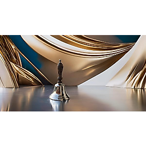 Brass Hand Call Bell, Heavy Duty, Very Loud Sound, Brass Dinner Bell Ideal Gift for Home Office, School, Teacher, Nautical, Spa, Aromatherapy