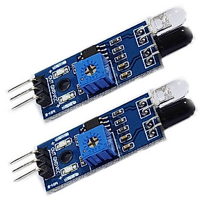 Kiro&Seeu 2pcs IR Infrared Obstacle Avoidance Sensor IR Transmitting and Receiving Tube Photoelectric Switch 3-pin Compatible with Ar-duino Smart Car Robot