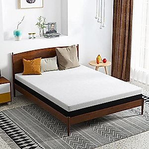 2 in 1 Twin Mattress, 8 inch Memory Foam Mattress, Medium Firm Bed Mattress with Cover, Bed-in-a-Box (White)
