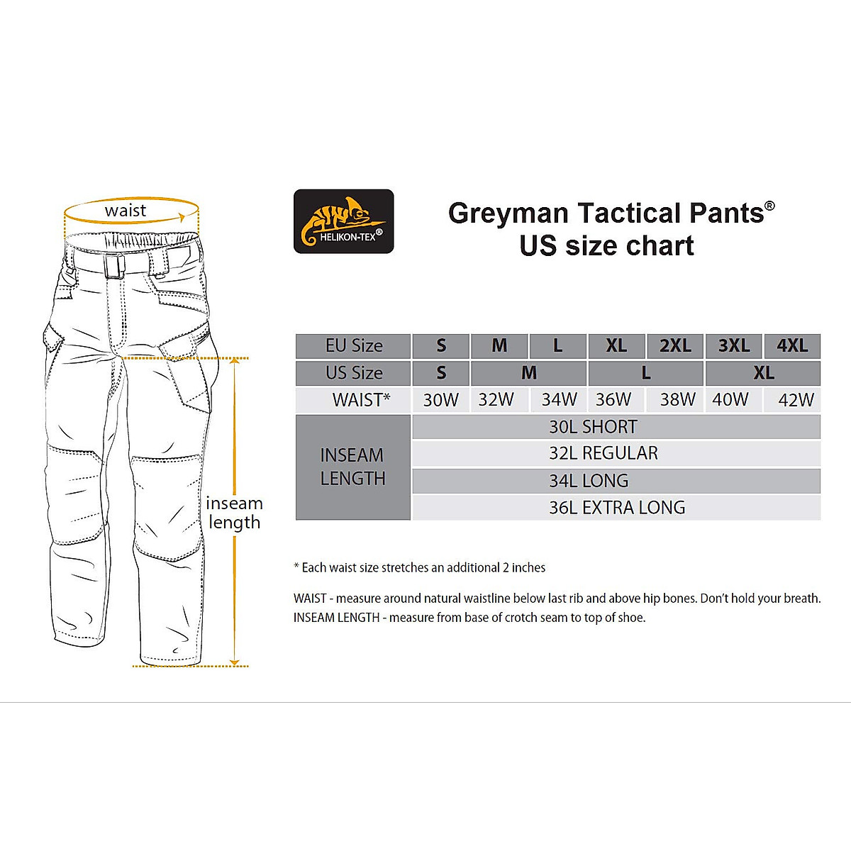 Helikon-Tex Greyman Tactical Pants for Men - Ripstop Mens Pants - Lightweight for Outdoors, Hiking, Law Enforcement, Work Pants, Dark Blue Denim Mid Waist 38 Length 32
