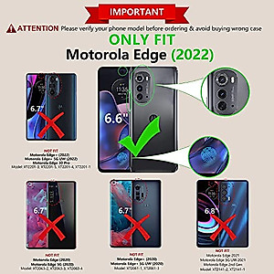 LeYi for Motorola Edge 2022 Case, Moto Edge 2022 Case with 2 Tempered Glass Screen Protector, Full-Body Shockproof Bumper Rugged Hybrid Clear Protective Phone Case for Motorola Edge 2022, Black