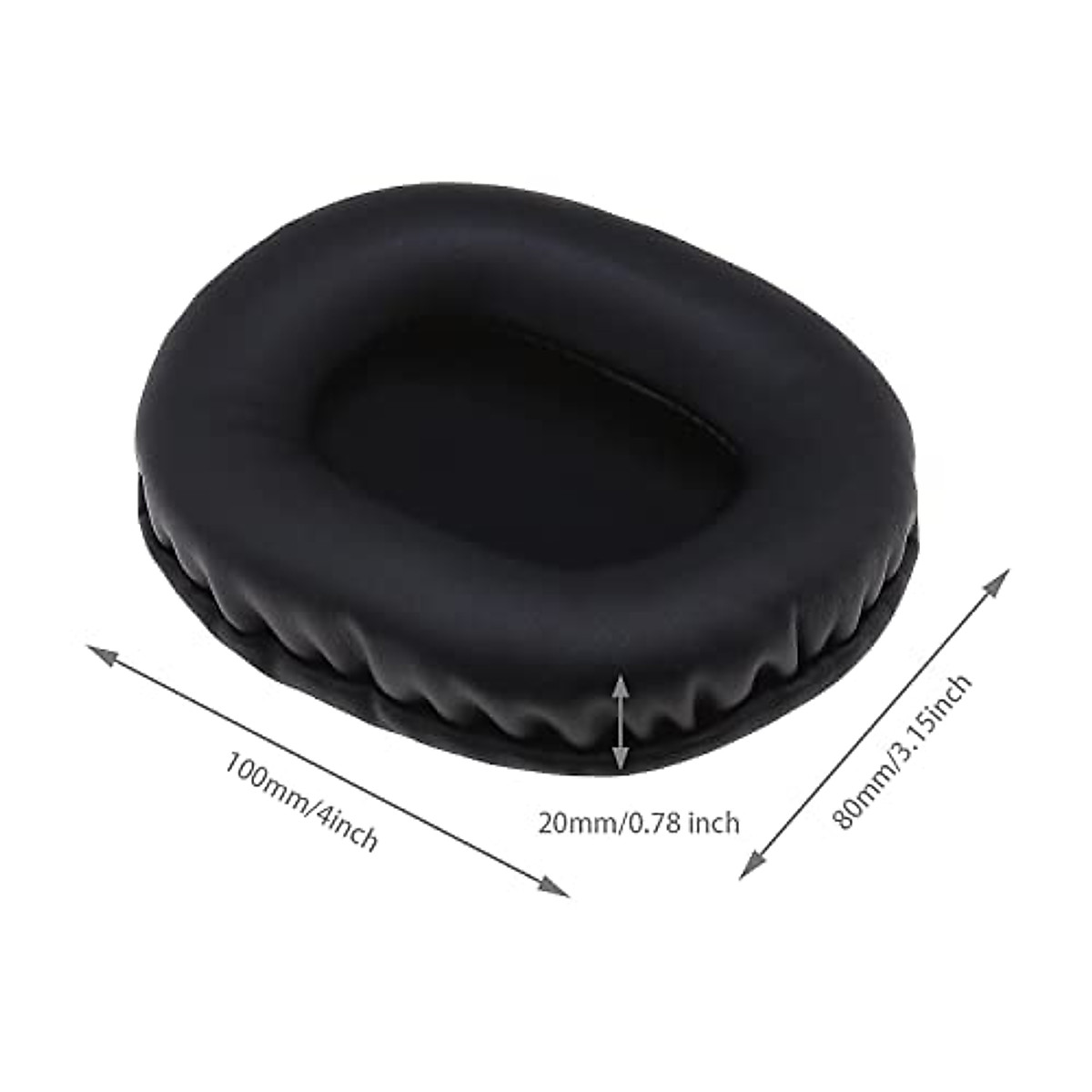 1 Pair Ear Pads Compatible with Creative Sound BlasterX H5 BlasterX H7 H5 H7 Headsets Protein Leather Foam Replacement Comfort Replacement Ear Cushions Black