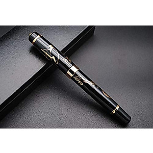 JINHAO Golden Relievo CHUAN REN Fountain Pen M Nib