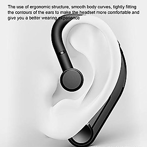 Gaweb Earphones, 1Pc M21 Wireless Earbud Hanging Ear Multifunctional Bluetooth 5.0 HiFi Stable Sports Headphone for Office - Black