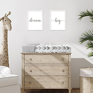 Grey and White Changing Pad Cover for Woodland Arrow Collection by Sweet Jojo Designs