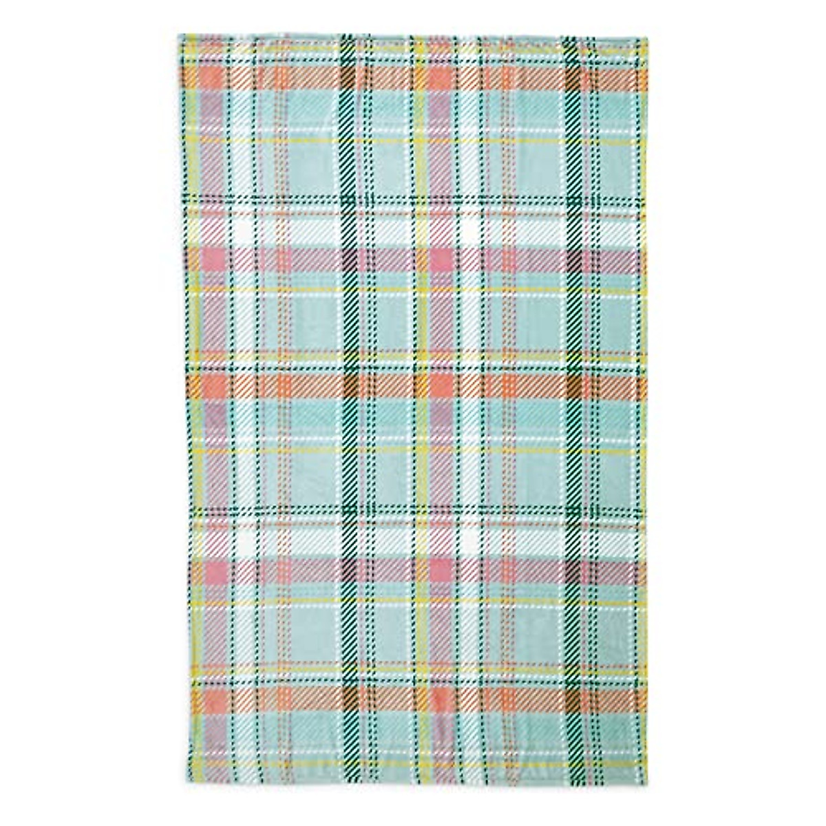 Vera Bradley Women's Fleece Plush Throw Blanket, Pastel Plaid, 80 X 50