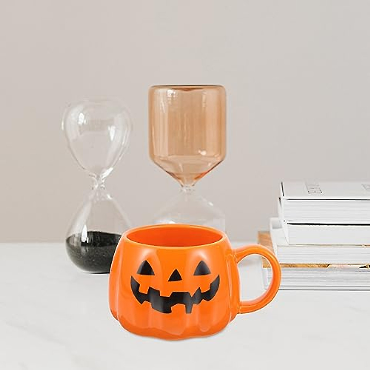 Amosfun Office Decor Pumpkin Ceramics Mug Halloween Coffee Cup Autumn Tea Mug for Family and Friends Thanksgiving Christmas Birthday and Fall Gifts Coffee Mug
