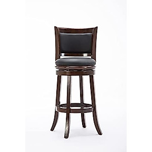 Boraam Augusta Bar Height Swivel Stool, 29-Inch, Cappuccino