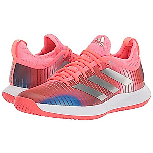 adidas womens Defiant Generation Tennis Shoe, Turbo/Silver Metallic/White, 8.5 US