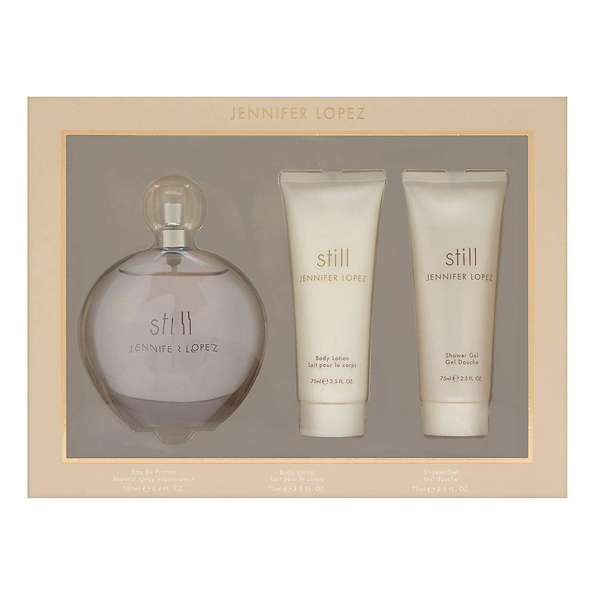 Still By Jennifer Lopez | 3 Piece Gift Set - 3.4 Oz Eau De Parfum Spray, 2.5 Oz Shower Gel, 2.5 Oz Body Lotion | Fragrance For Women