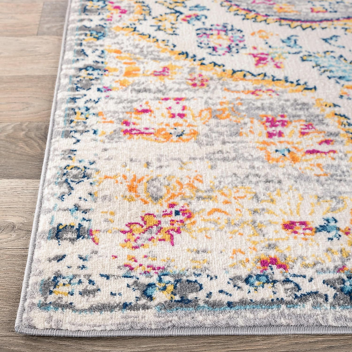 Rugshop Vintage Distressed Bohemian Area Rug 5' x 7' Gray