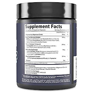 InnoSupps Night Shred | Night Time Fat Burner and Natural Sleep Support | Ashwaganda, 5-HTP, CLA, Melatonin | Appetite Suppressant | Weight Loss Support (60 Vegetarian Capsules)