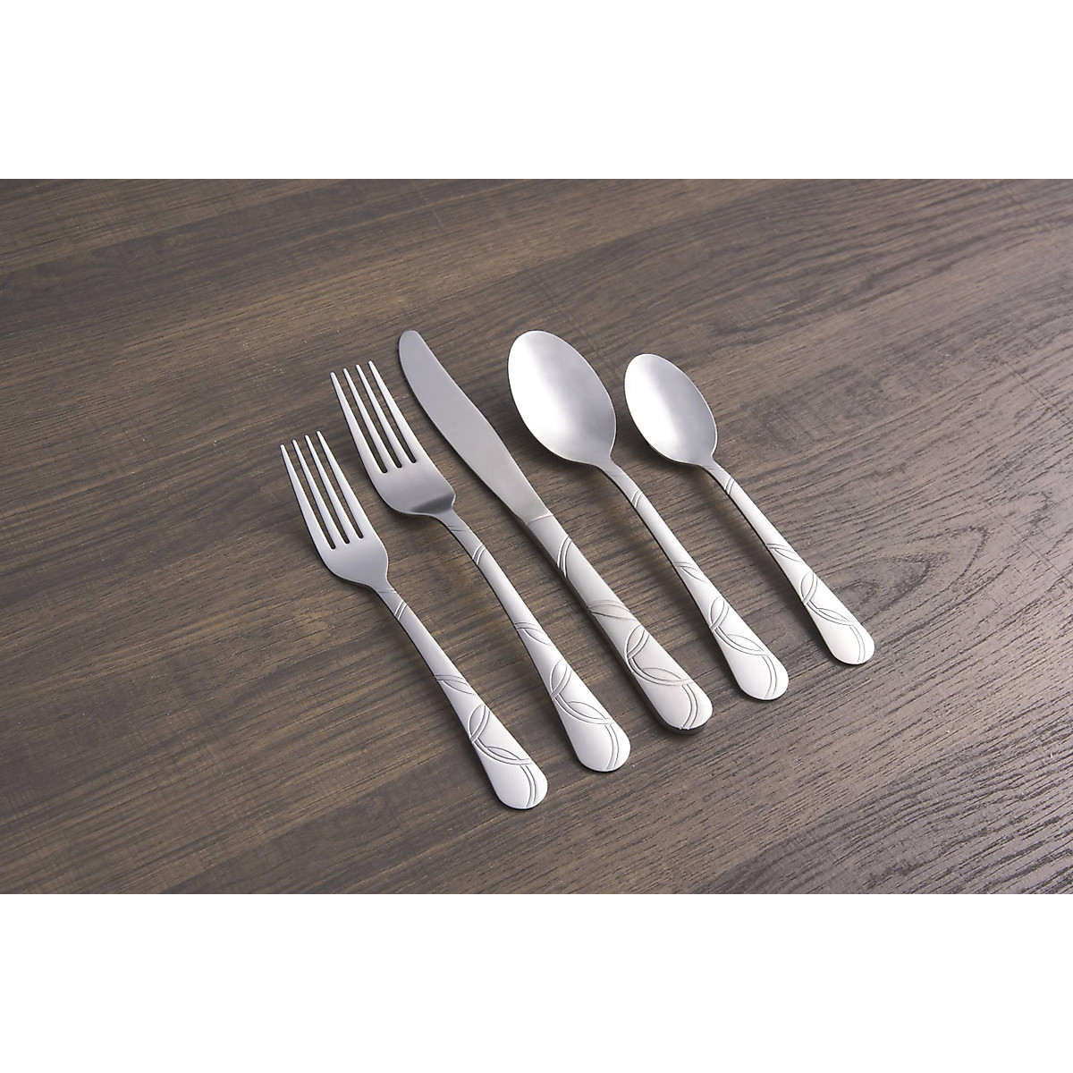 Cambridge Felicity Sand Piece Flatware Set, 45 Count