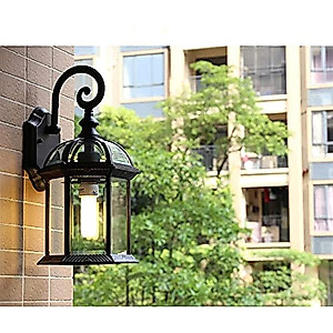 TILBEA Outdoor Wall Lantern Light Clear Waterproof House Lighting Aluminum Cast Sconce Fixture Wall Mount Anti-Rust Matte Black Wall Lamp for House Porch Entryway Garage Doorway