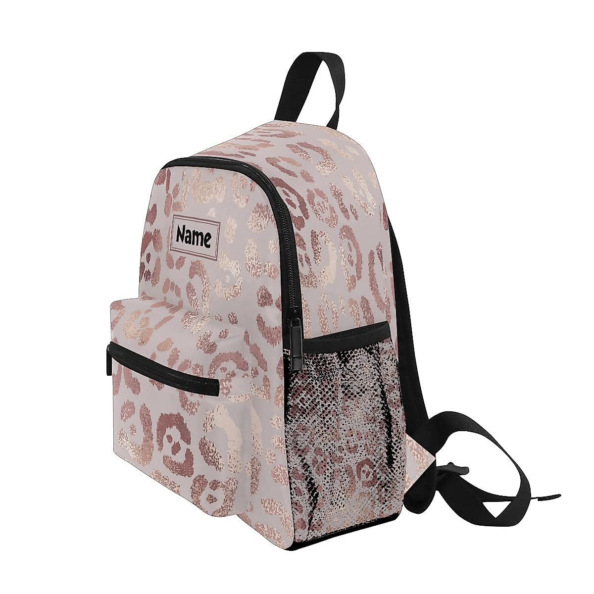 senya Custom Children's Name Toddler Backpack Personalized Leopard Print Cheetah Mini Bag for Baby Girl Boy Age 3-7
