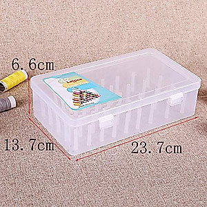 Abbraccia 42 Slots Sewing Thread Holders for Spools of Thread, Empty Thread Storage Box, Made of Materials, Home Storage is Easier - 9.33x5.4x2.6 inch