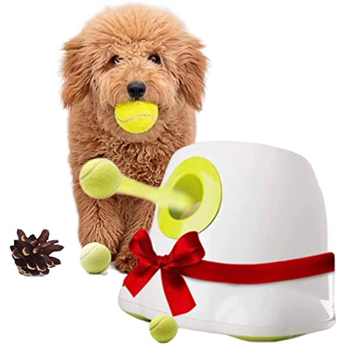 A1PETS Automatic Dog Ball Launcher/Automatic Ball Launcher for Pets/Interactive Puppy Pet Ball Indoor Thrower Machine/Fetch Machine for Small and Medium Size Dogs / 3 Balls Included