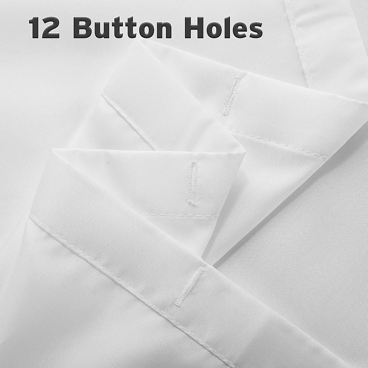 Titanker Fabric Shower Curtain Liner Washable, 70 x 72 Inches, White Shower Liner Fabric with 2 Magnets, Bathroom Polyester Shower Liner Waterproof Soft Lightweight, White