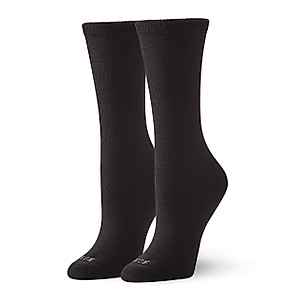HUE Women's Super Soft Crew 3 Pair Pack Casual Socks, Black, One Size US