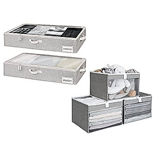 StorageWorks Underbed Storage Box and Closet Storage Bins with Clear Window