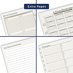 AT-A-GLANCE 2023 Weekly & Monthly Planner Refill, Hourly, 91010 Day-Timer, 5-1/2" x 8-1/2", Size 4, Desk Size, Loose Leaf, Monthly Tabs (481-285Y)