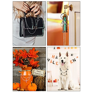 5 Pieces Chain Belt Jeans Pants Chain Pocket Waist Chain Multi-Layer Hip Hop Metal Wallet Chain for Men Women (Leaf,Silver)