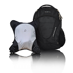 Obersee Oslo Diaper Bag Backpack with Detachable Cooler, Silver Grey