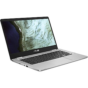 ASUS C423NA Chromebook 14" HD Laptop (Intel Dual Core Celeron Processor N3350, 4GB DDR4 RAM, 64GB SSD) Webcam, WiFi, Bluetooth, Type-C, Google Chrome OS - Silver (Renewed)