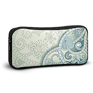 Abstract Blue Floral Pencil Case Pencil Pouch Coin Pouch Cosmetic Bag Office Stationery Organizer