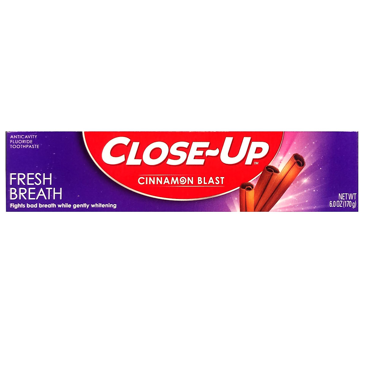 Close-Up Anticavity Fluoride Toothpaste, Freshening Cinnamon Burst Red Gel, 6 oz (170 g)