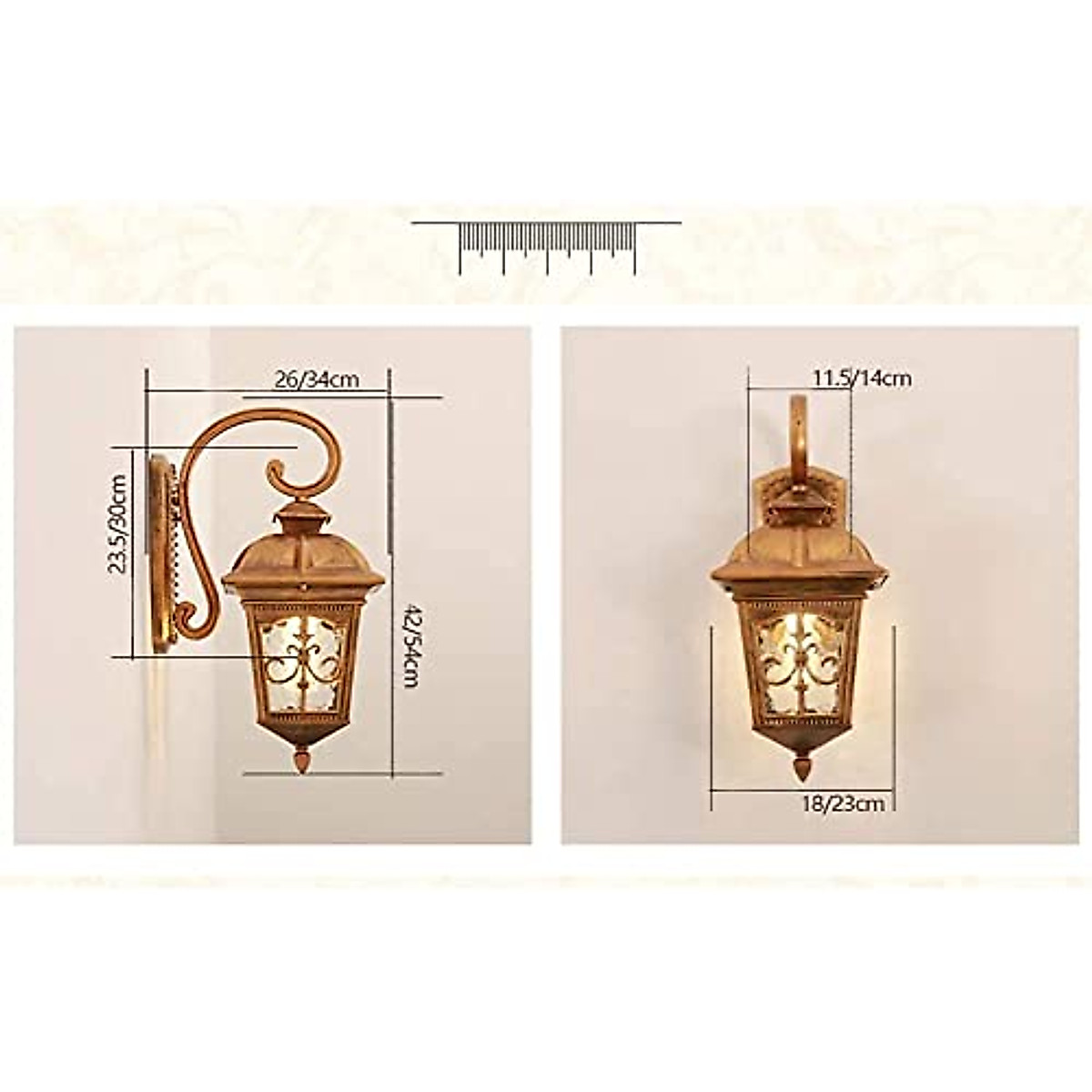 Praee Wall Light Lamp European Outdoor Waterproof Aisle Garden Home Balcony Villa Gate Courtyard Corridor Lights Prevent Rust Lighting Fixture for Ggate Staircase