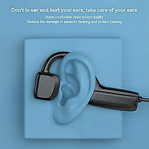 Wireless Bluetooth 5.1 Headset, Ear Hook Stereo Earphones with Microphone, Waterproof Sports for Running, Noise Canceling Earphone