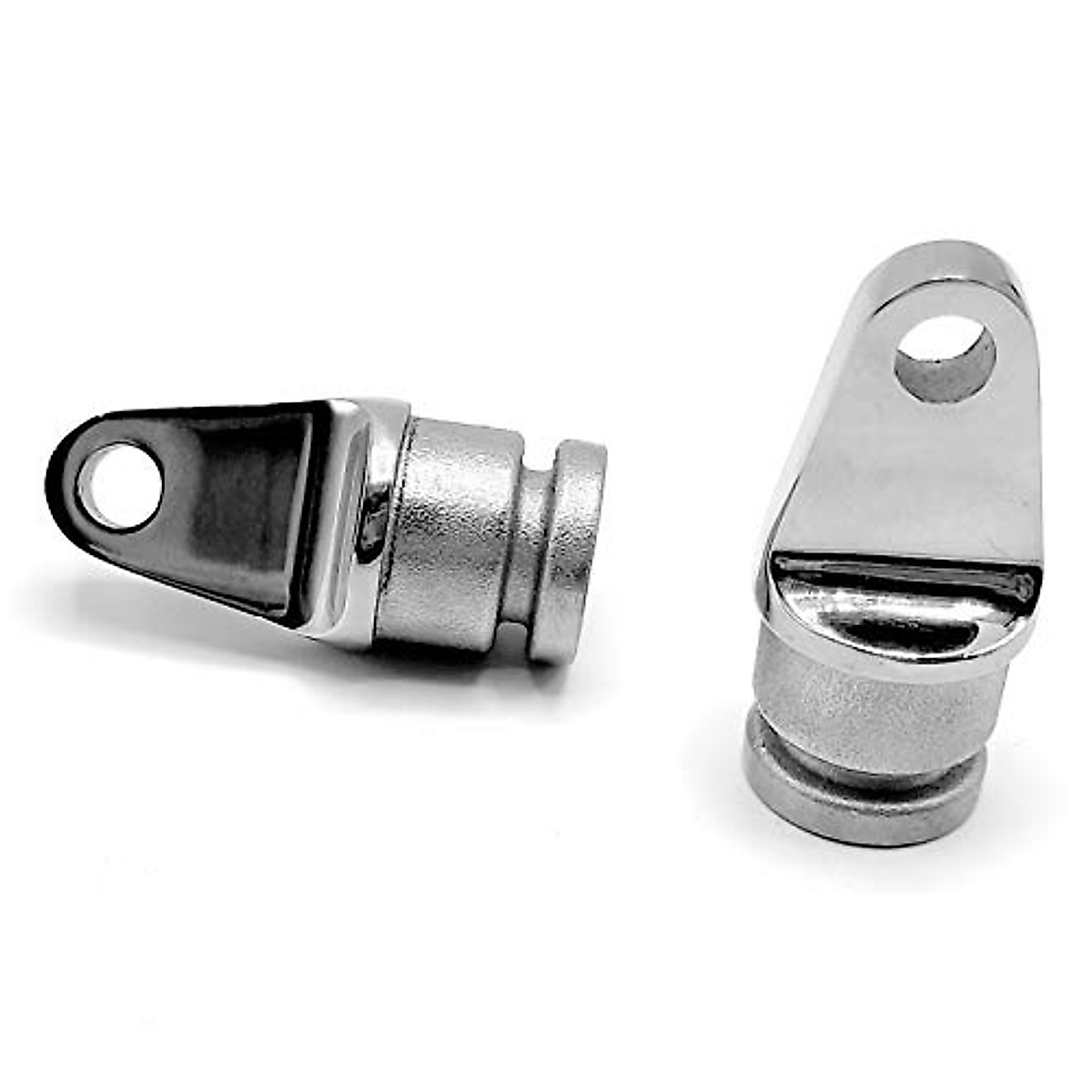Amadget 2PCS Stainless Steel Boat Bimini Top Fitting Round Inside Eye End Hardware for O.D. 7/8”Tube