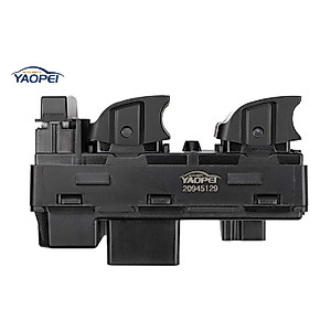 Driver Side Master Power Window Switch for 2007-2013 Chevrolet Chevy Silverado GMC Sierra Traverse HHR 1500 2500HD 3500HD Yukon Buick 25789692 20945129 D1954F129 D1954F