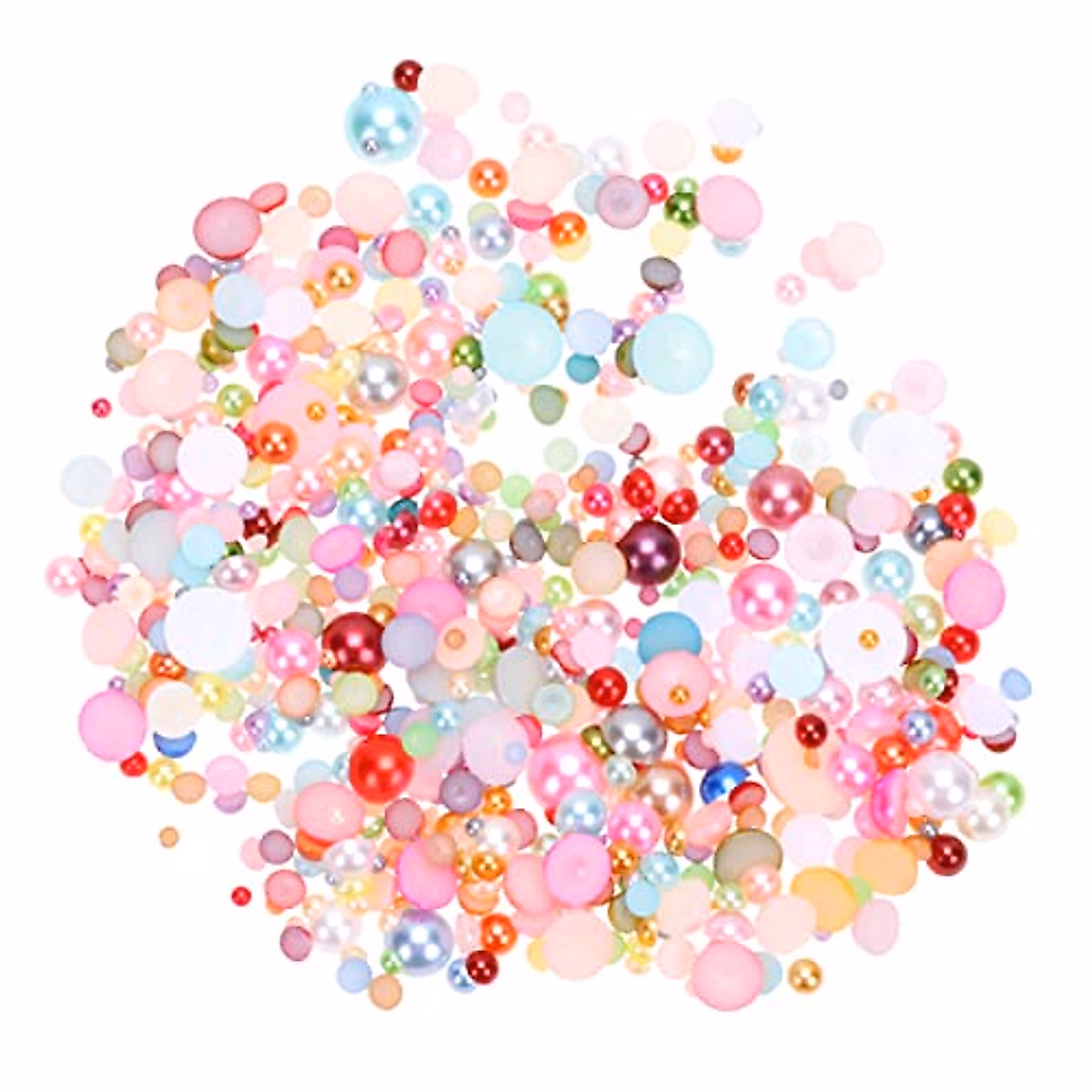 COHEALI 1 Necklace Beads Gemstone Beads Flat Back Pearl Flat Nail Sticker Pearl Beads Beading Kits DIY Beads Loose Beads Scattered Beads Manicure Material Package Beads for Crafts