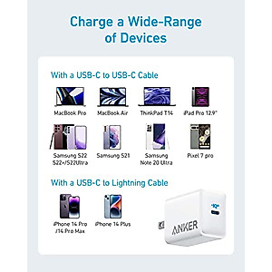 USB C Charger, Anker 65W PIQ 3.0 PPS Compact Fast Charger Adapter, PowerPort III Pod Lite, for MacBook Pro/Air, Galaxy S20/S10, Dell XPS 13,Note 10+/10, iPhone 11/Pro, iPad Pro, Pixel, and More